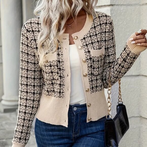 Boutique | Sweaters | New Knit Cardigan Sweater Preppy Buttons Sz Xl ...